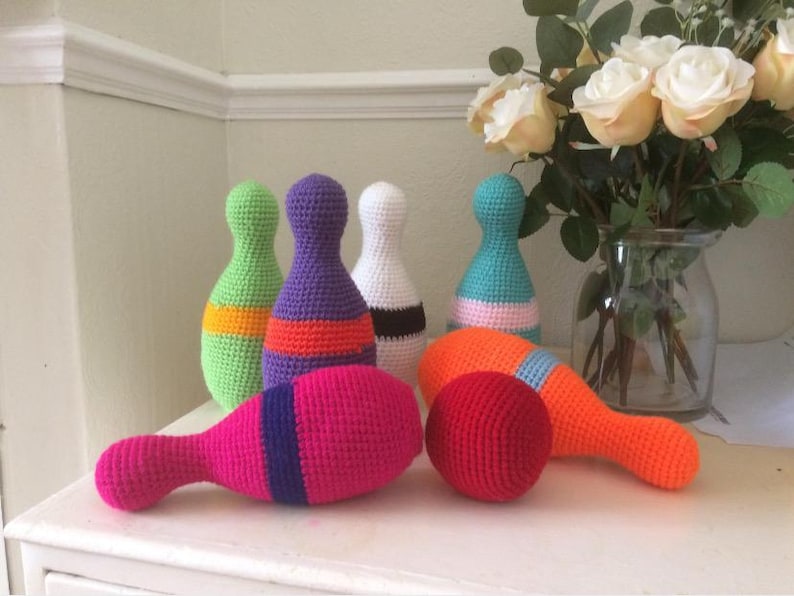 Bowling Game Crochet PDF Pattern, Crochet Floor Toy Digital Pattern. - Etsy