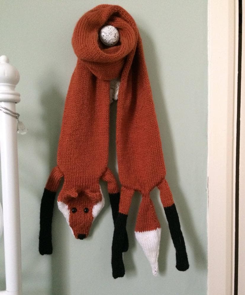 Fox Scarf Knitting Pattern