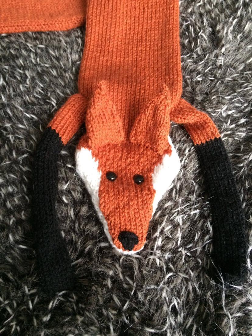 Fox Scarf Knitting Pattern, PDF Pattern for Childs Scarf - Etsy