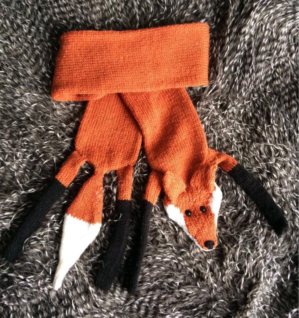 Fox Scarf Knitting Pattern, PDF Pattern for Childs Scarf - Etsy