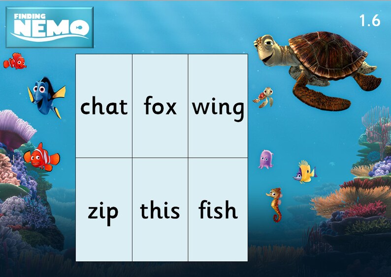 Finding Nemo Lotto or Bingo Game - Etsy