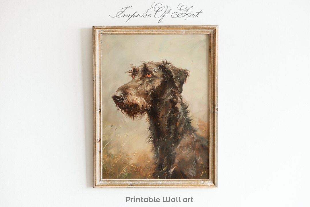 Majestic Irish Wolfhound Oil Painting - Dog Lover Gift-regal Symbol of ...