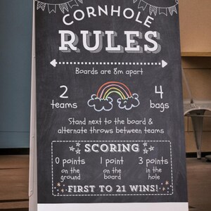 Cornhole Rules Sign - Etsy