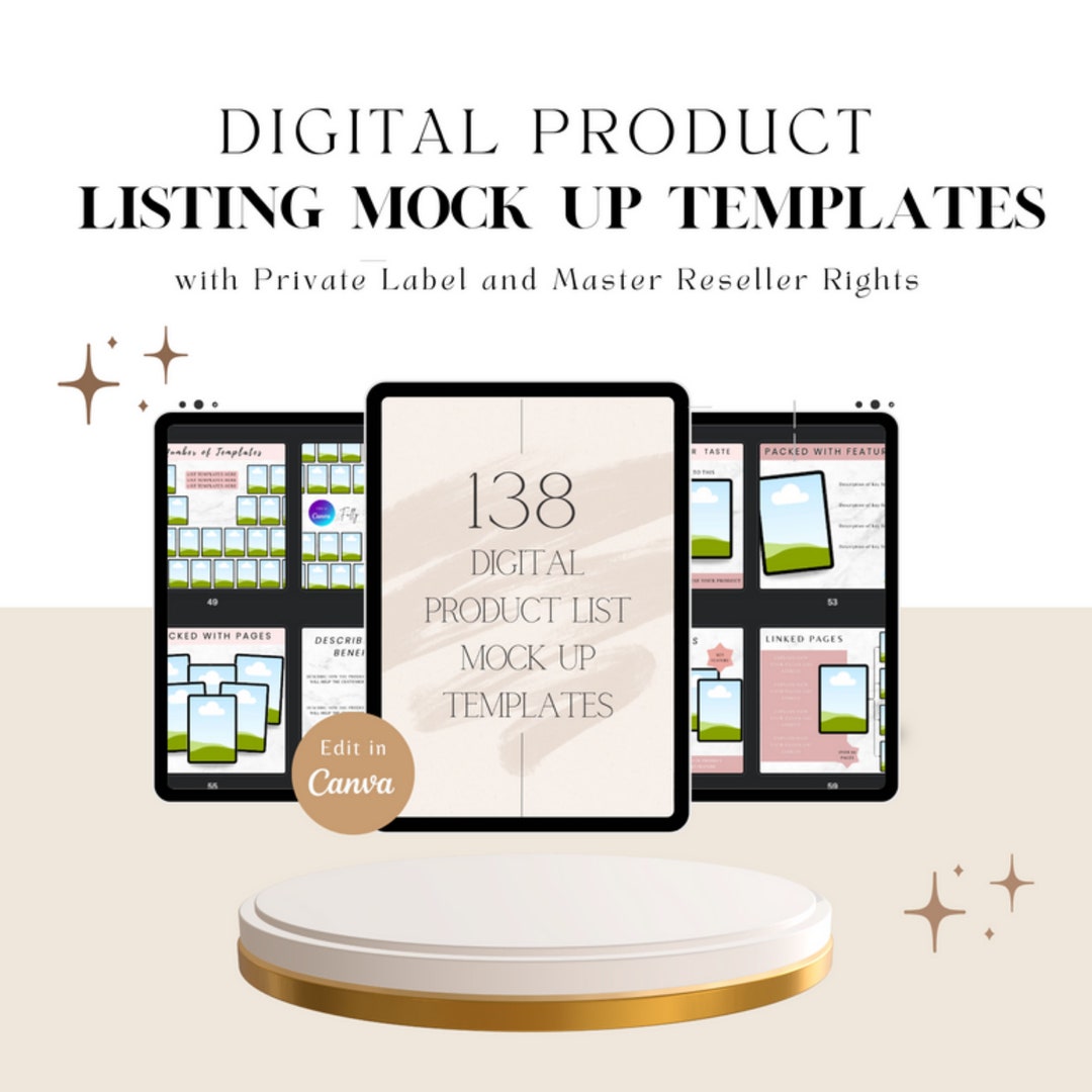 Mockup or Digital Products Listing Template - Etsy