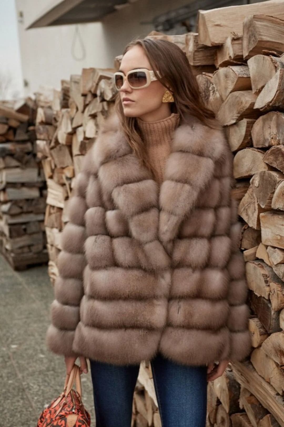 Marten Fur Jacket With Shawl Collar - Etsy