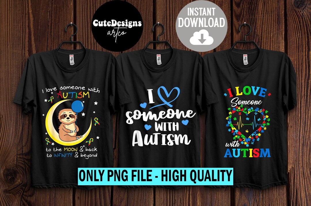 I Love Someone With Autism PNG, Autism Awareness Puzzle, Autism Awareness Gift, Autism Gift ...