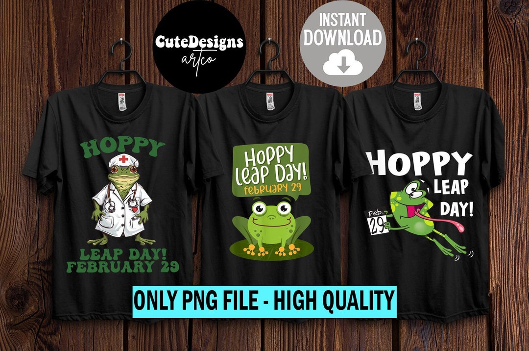 Funny Frog Lover Hoppy Leap Day February 29 Gift PNG, Leap Day 2024 ...