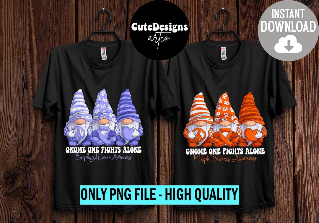 Esophageal Cancer Gnomies PNG, Gnome One Fights Alone, Blue and Orange ...