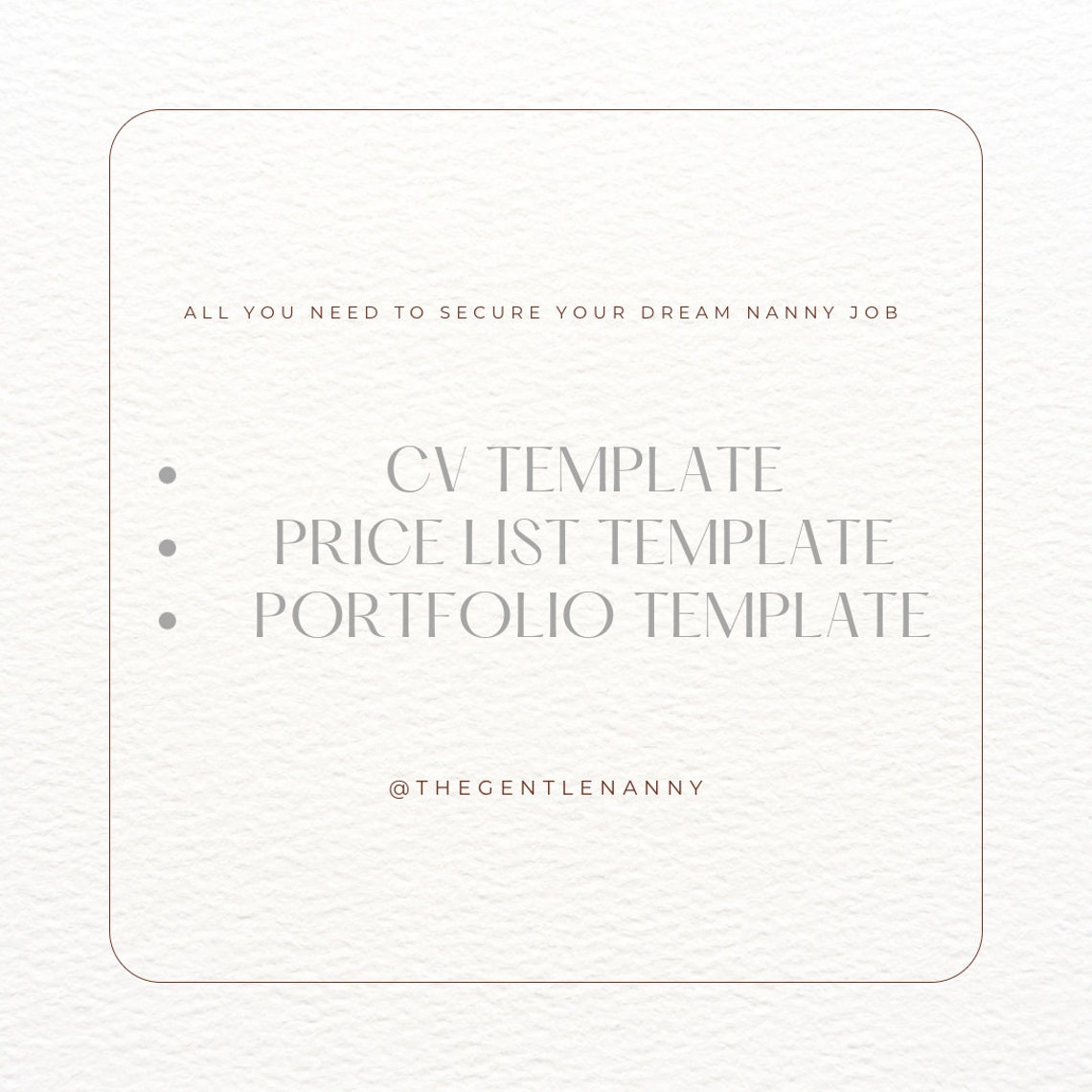 Nanny Portfolio Template - Etsy
