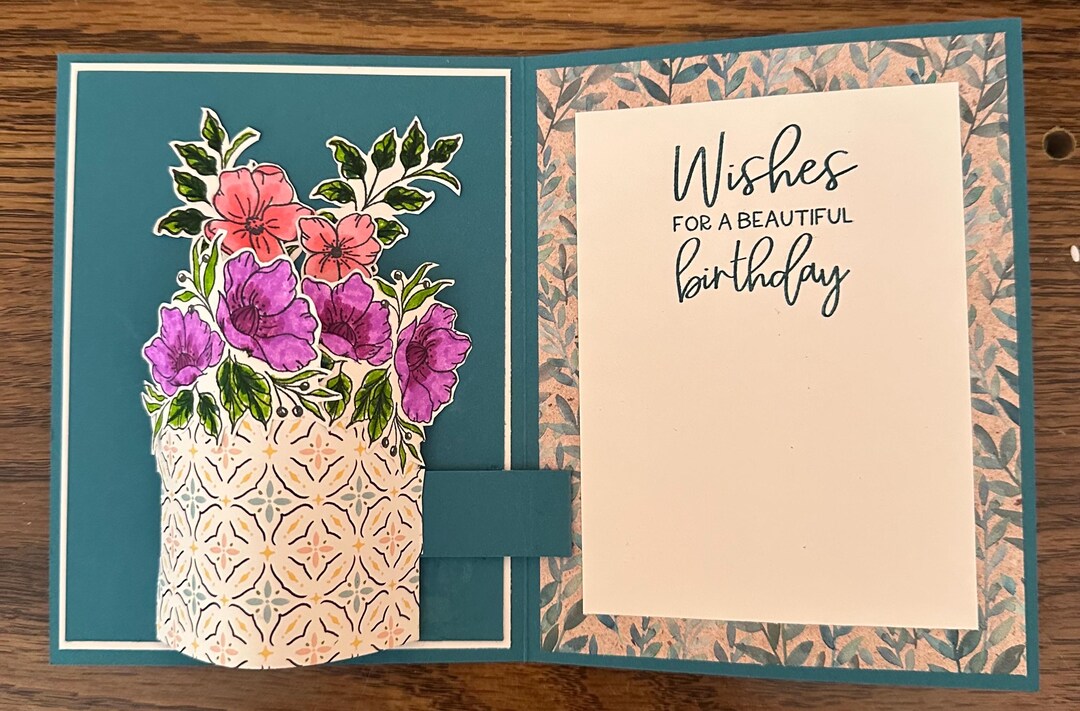 Birthday Pop up Flower Pot Card - Etsy