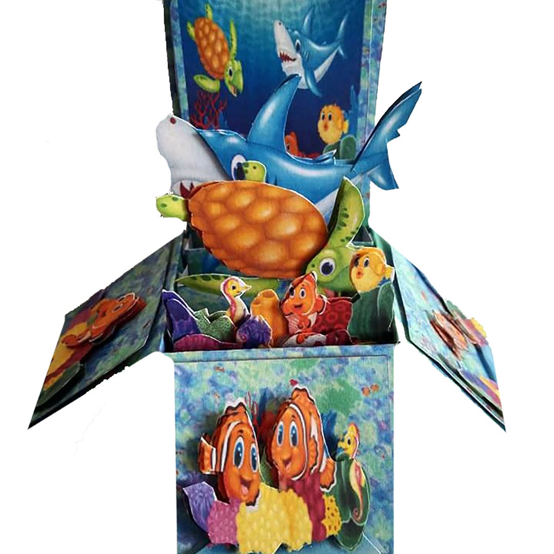 Under the Sea Clown Fish 3d Pop up Greeting Box Card - Etsy