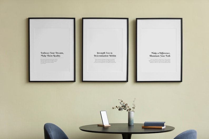 Printable Motivation Poster Set, 6 Motivational Posters, Inspirational ...