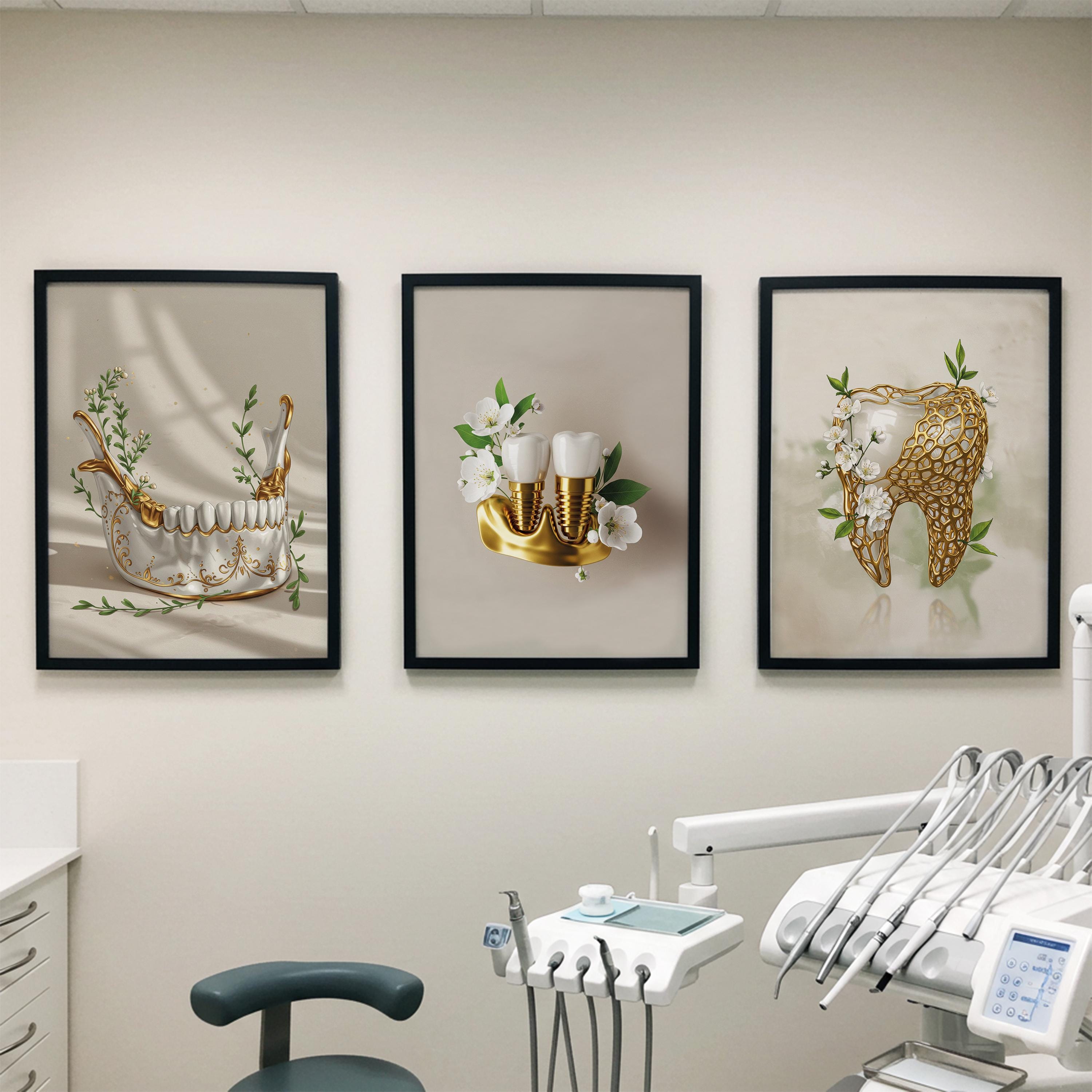 Dental Office Decor Poster Set, Digital Download,dental Clinic Decor ...