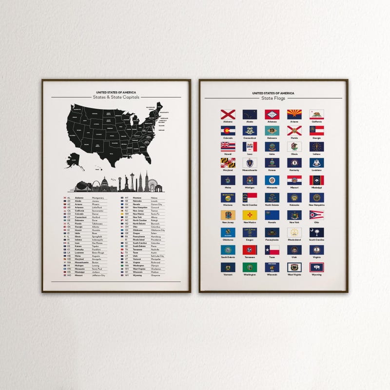 50 States Capitals All - Etsy