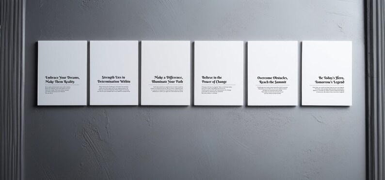 Printable Motivation Poster Set, 6 Motivational Posters, Inspirational ...