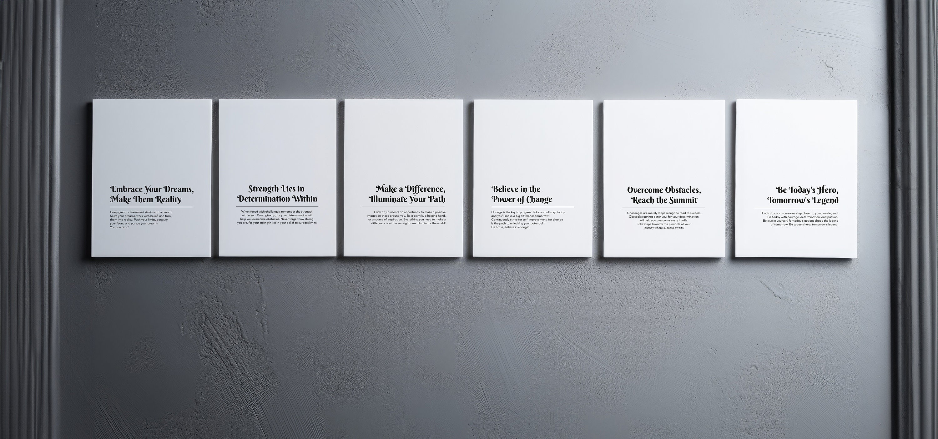 Printable Motivation Poster Set, 6 Motivational Posters, Inspirational ...