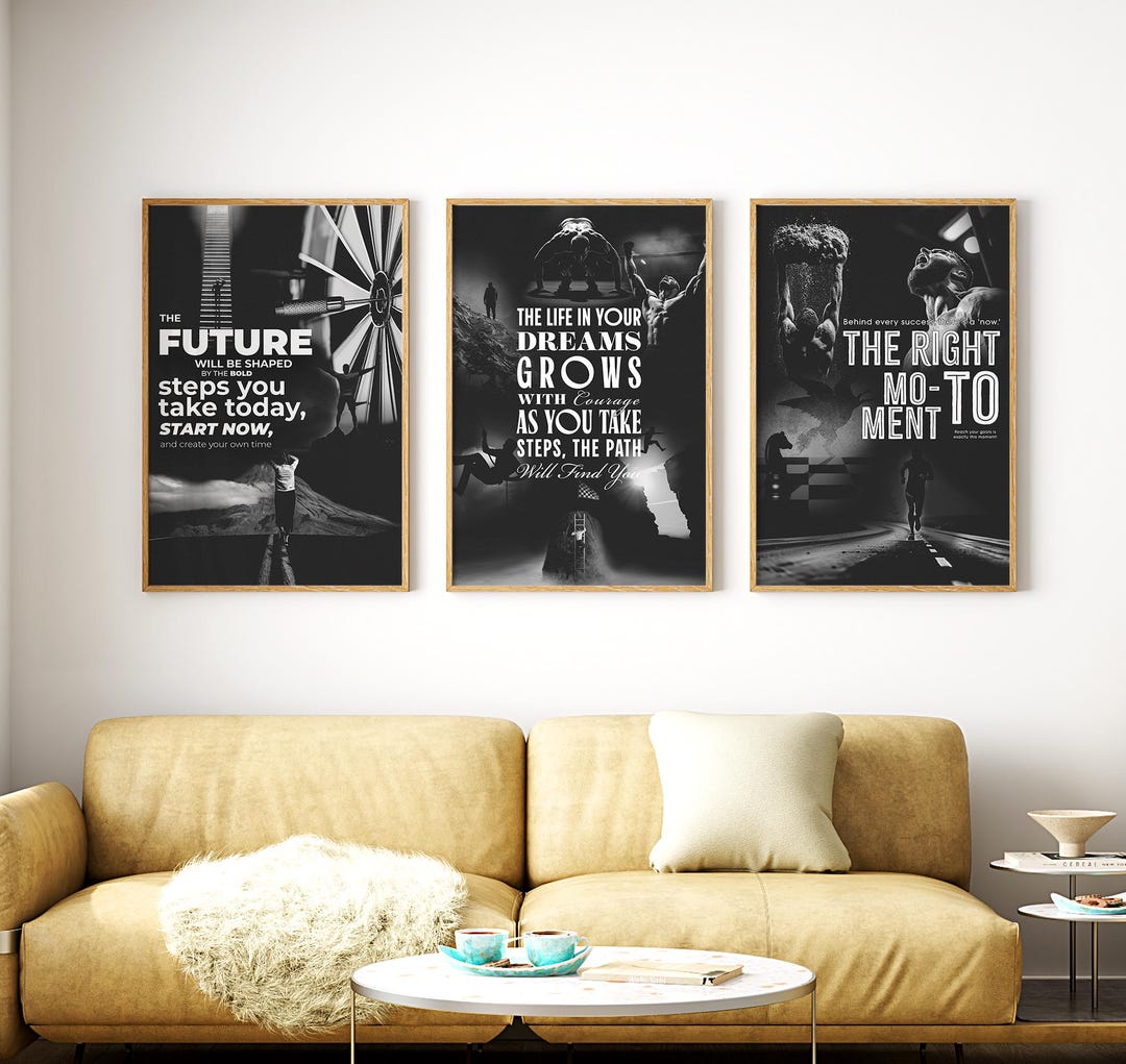 Printable Motivation Poster Set, 3 Motivational Posters, Inspirational ...