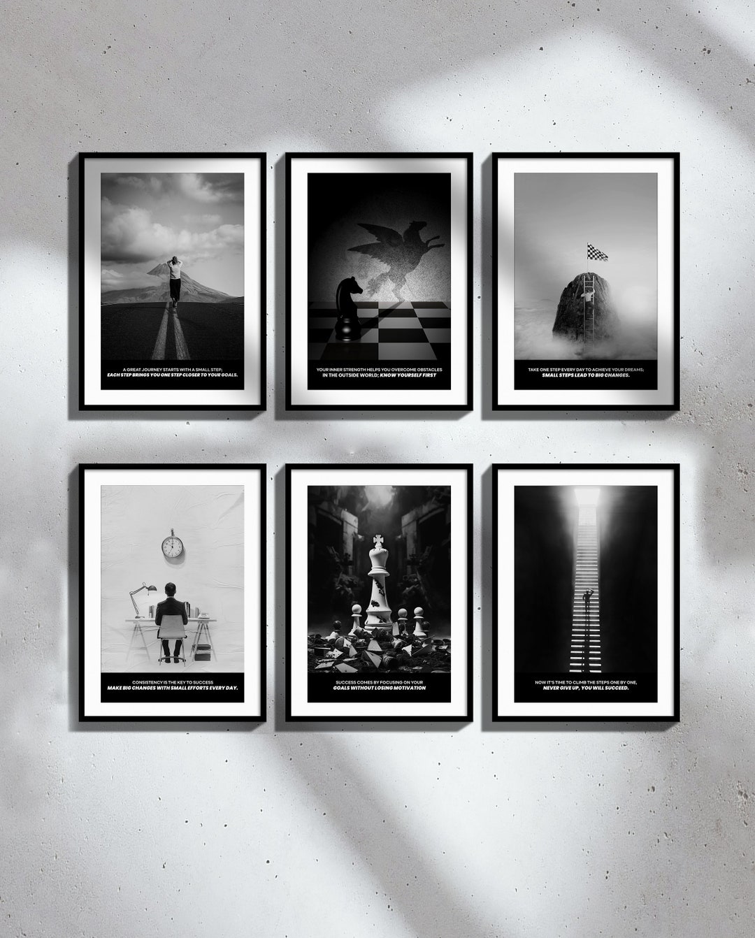 Printable Motivation Poster Set, 6 Motivational Posters, Inspirational ...