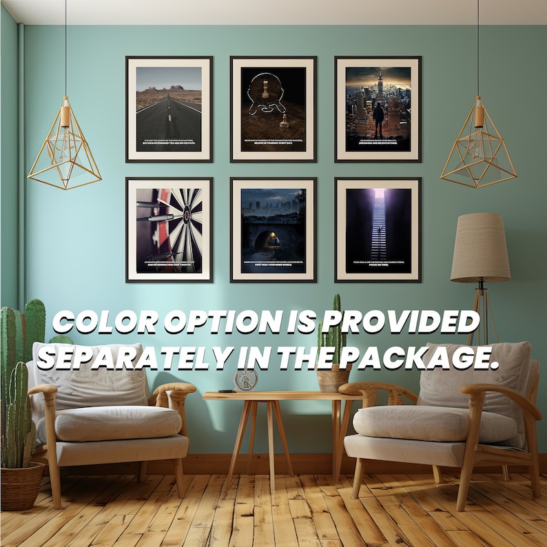 Printable Motivation Poster Set, 6 Motivational Posters, Inspirational ...