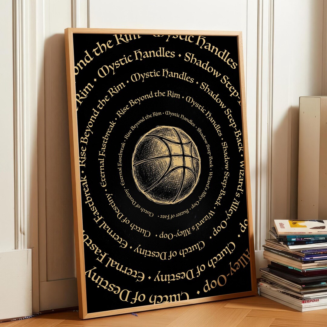 Basketball Print | Vintage Style Basketball Hoop Illustration | Boys ...