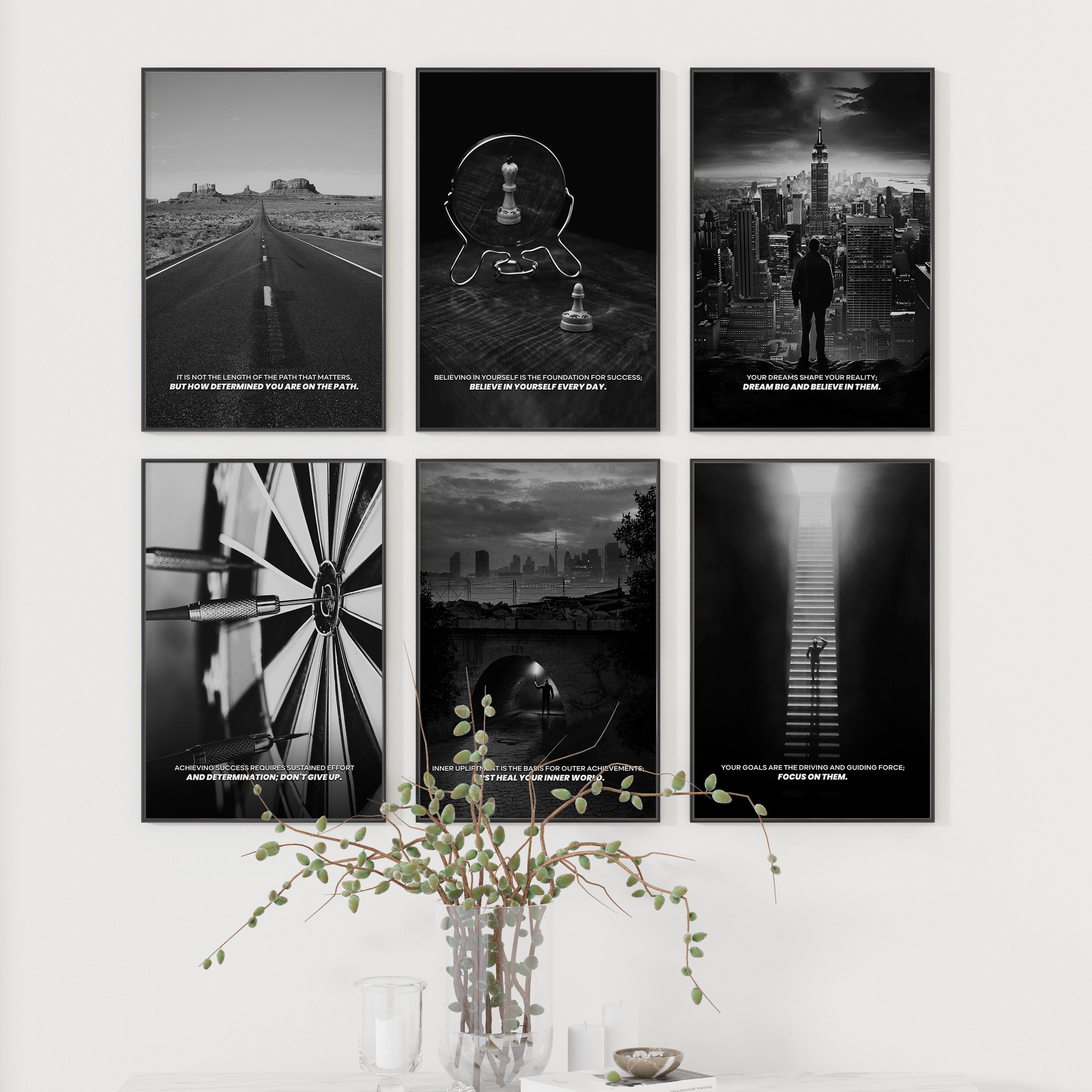 Printable Motivation Poster Set, 6 Motivational Posters, Inspirational ...