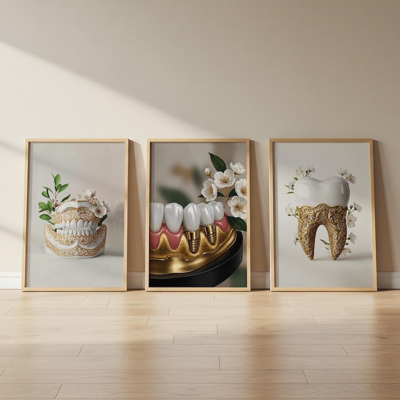 Dental Office Decor Poster Set, Digital Download,dental Clinic Decor ...