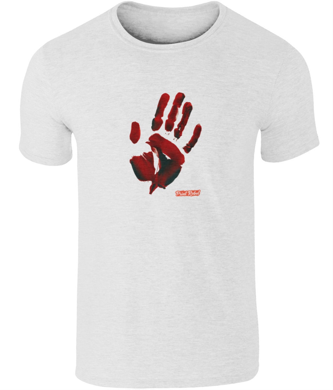 Hand Print T-shirt, Red Hand, Handprint, Gifts for Him - Etsy