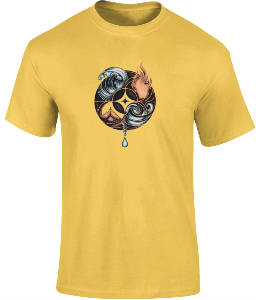 Earth Wind Water Fire, Elemental T-shirt, Gifts for Him, Elements ...