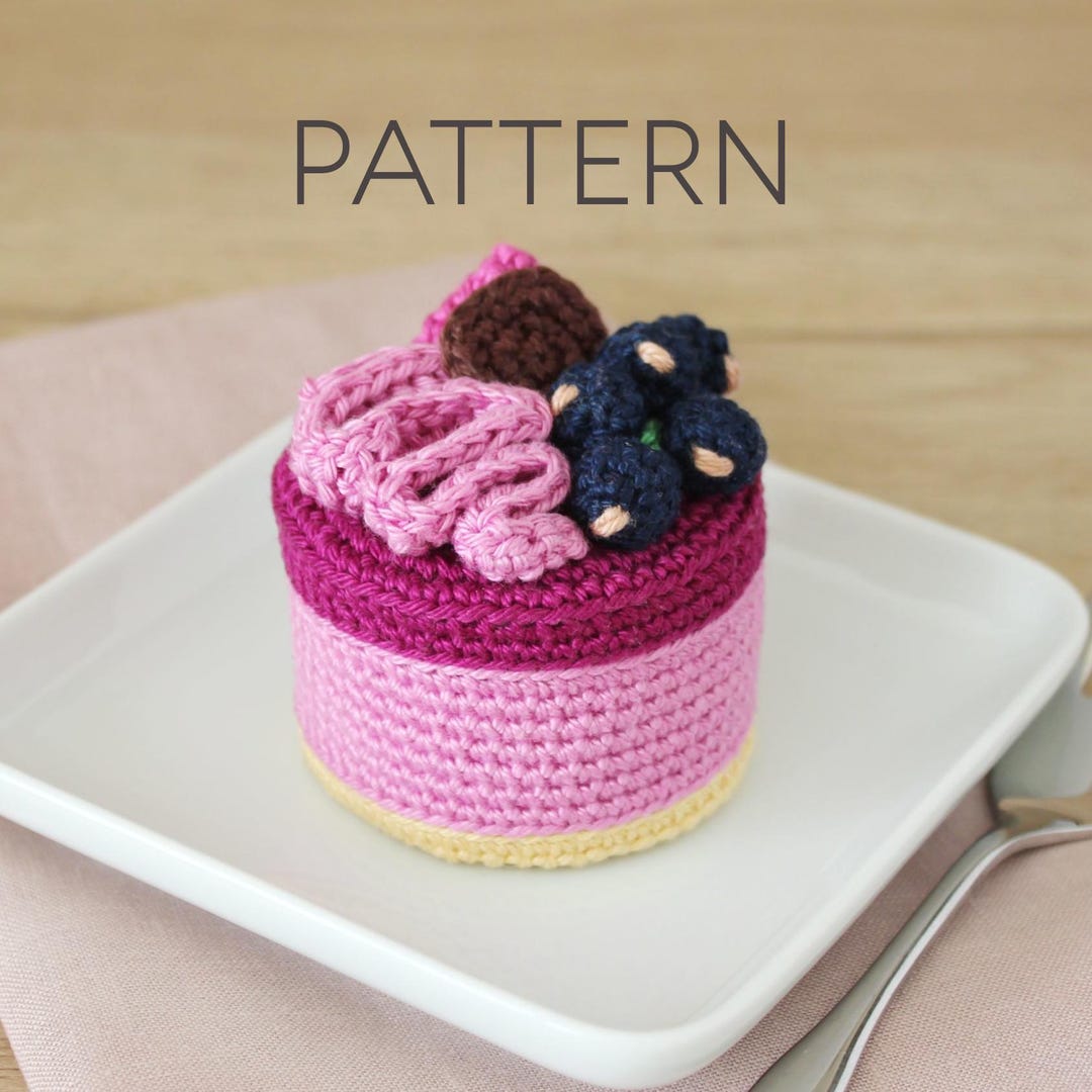 Cassis Mousse Cake Crochet Pattern [DIGITAL PATTERN ONLY] [food ...