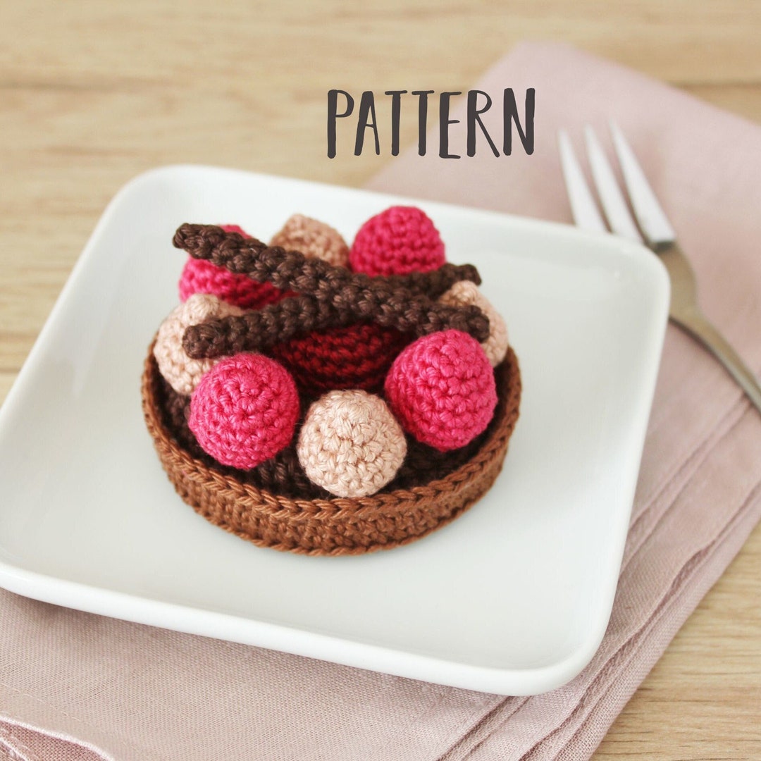Raspberry and Nougat Tartlet Crochet Pattern [DIGITAL PATTERN ONLY ...