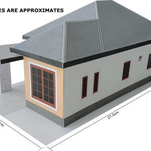 Artwork Materials for 1/64 DIY Paper House Model Single-storey Type LP ...