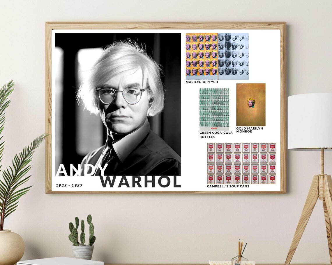 Poster Prints Andy Warhol Artwork Campbell Soup Prints for Classroom ...