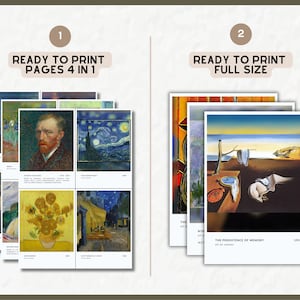 Famous Artists Card Set Classroom Visuals Printable Art Teacher ...