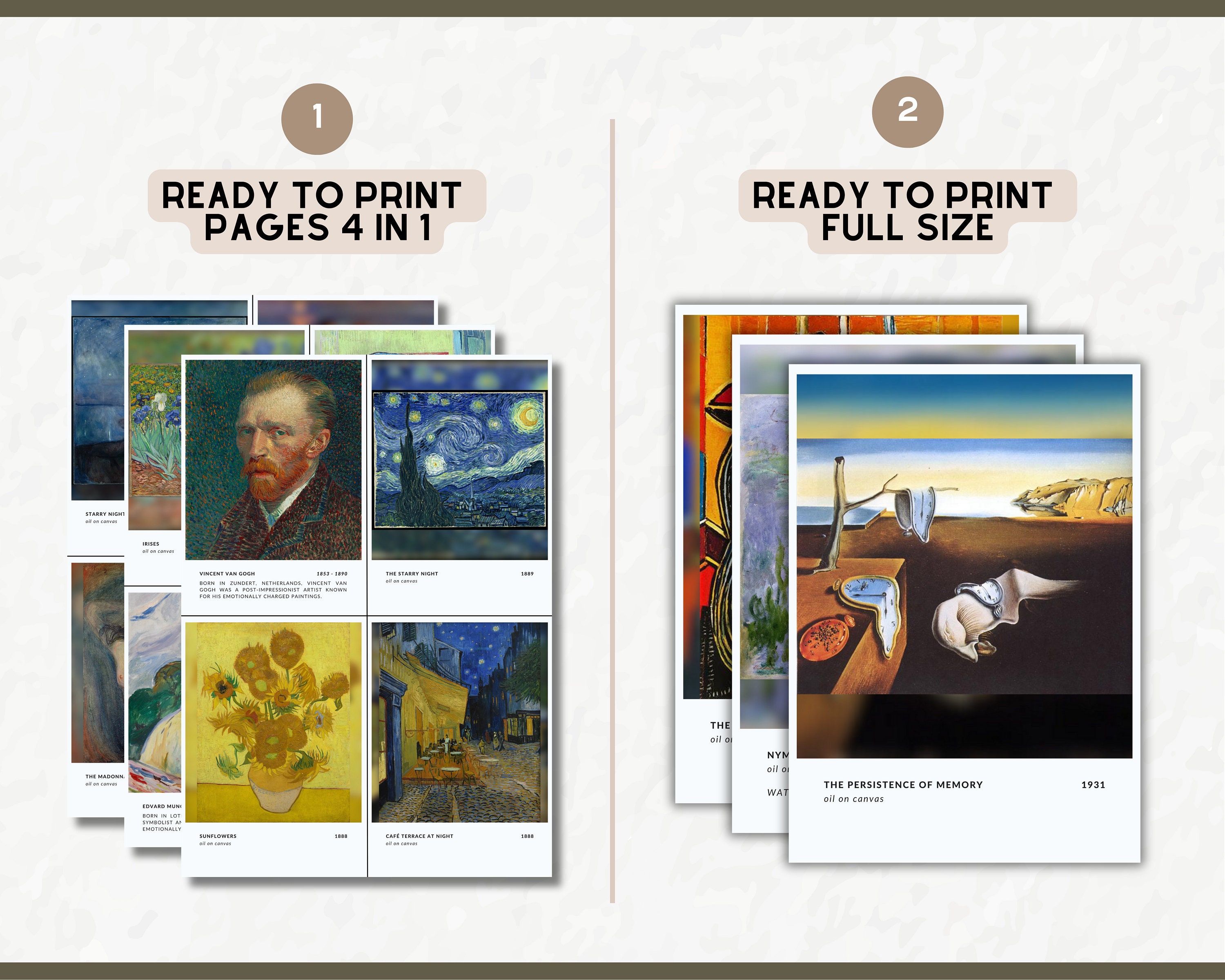 Famous Artists Card Set Classroom Visuals Printable Art Teacher ...