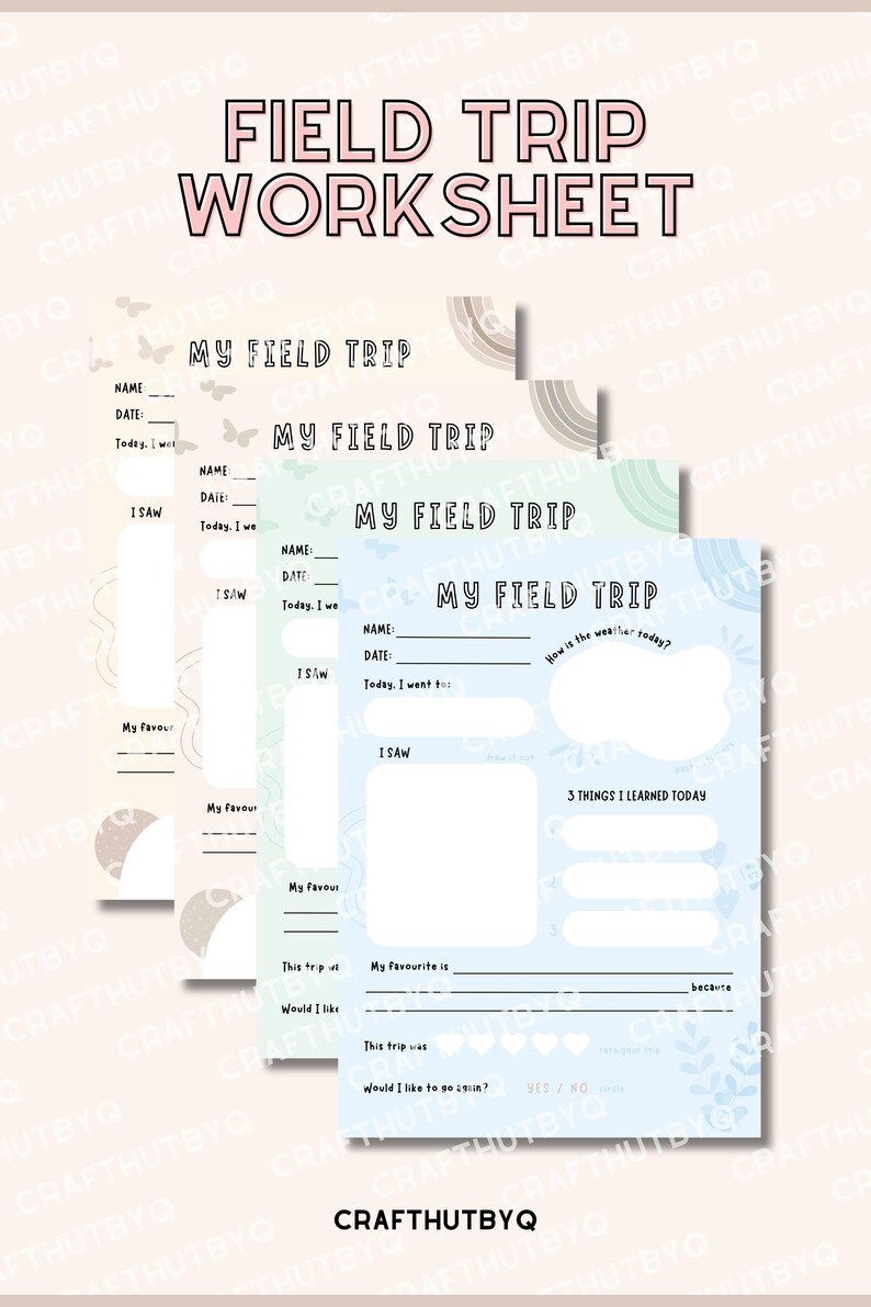 Field Trip Report for Kids Reflection Activity Homeschool Field Trip ...