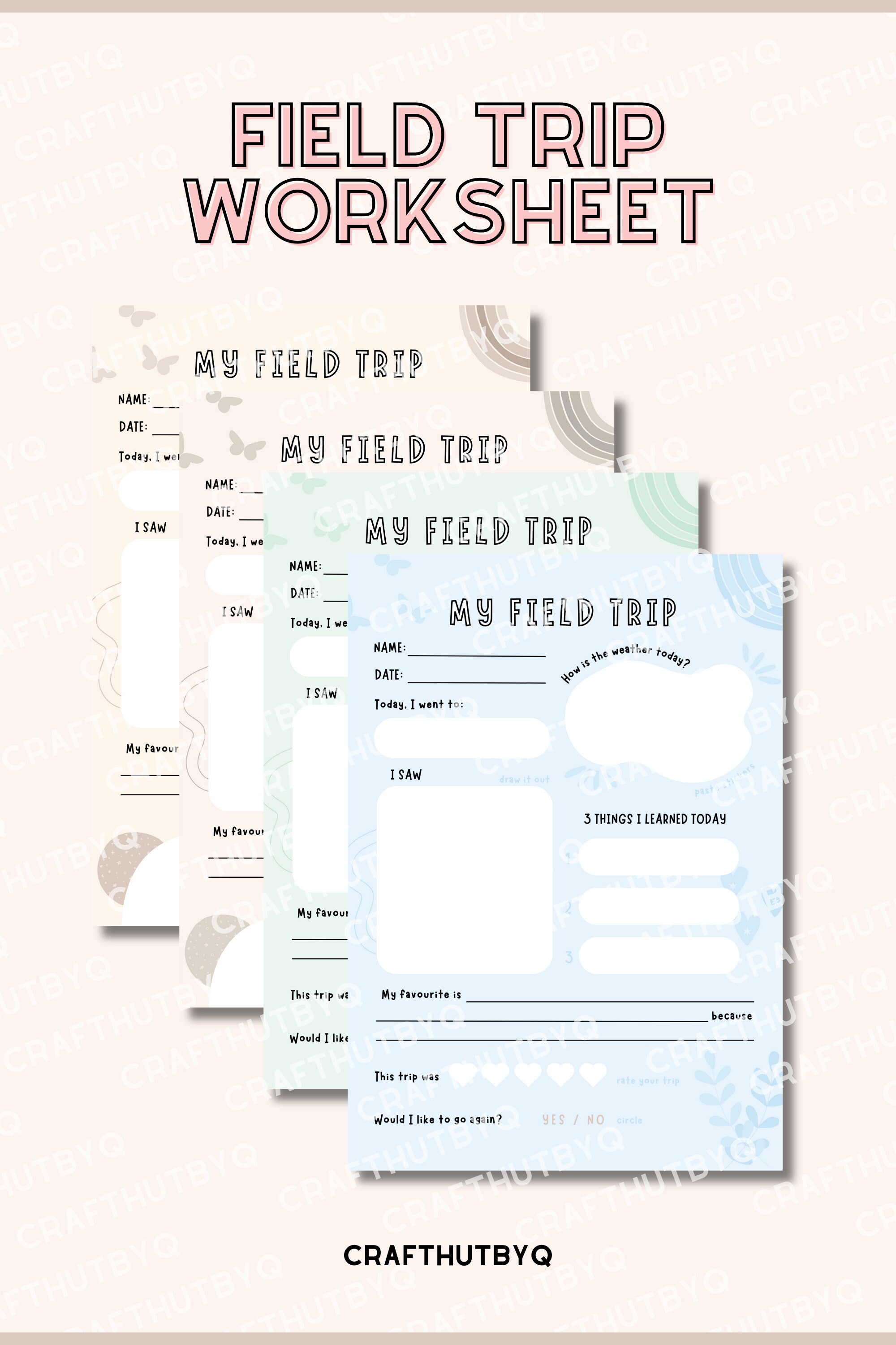 Field Trip Report for Kids Reflection Activity Homeschool Field Trip ...