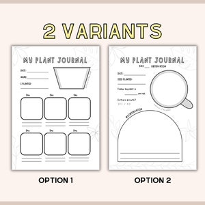Kids Plant Journal Template Science Activity Plant Growing Journal Kid ...