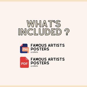 Famous Artists Posters Classroom Bulletin Board Printable Posters Class ...