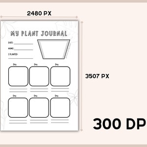 Kids Plant Journal Template Science Activity Plant Growing Journal Kid ...