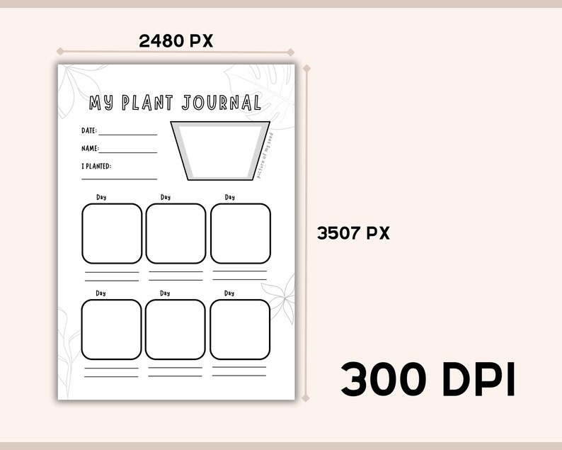 Kids Plant Journal Template Science Activity Plant Growing Journal Kid ...