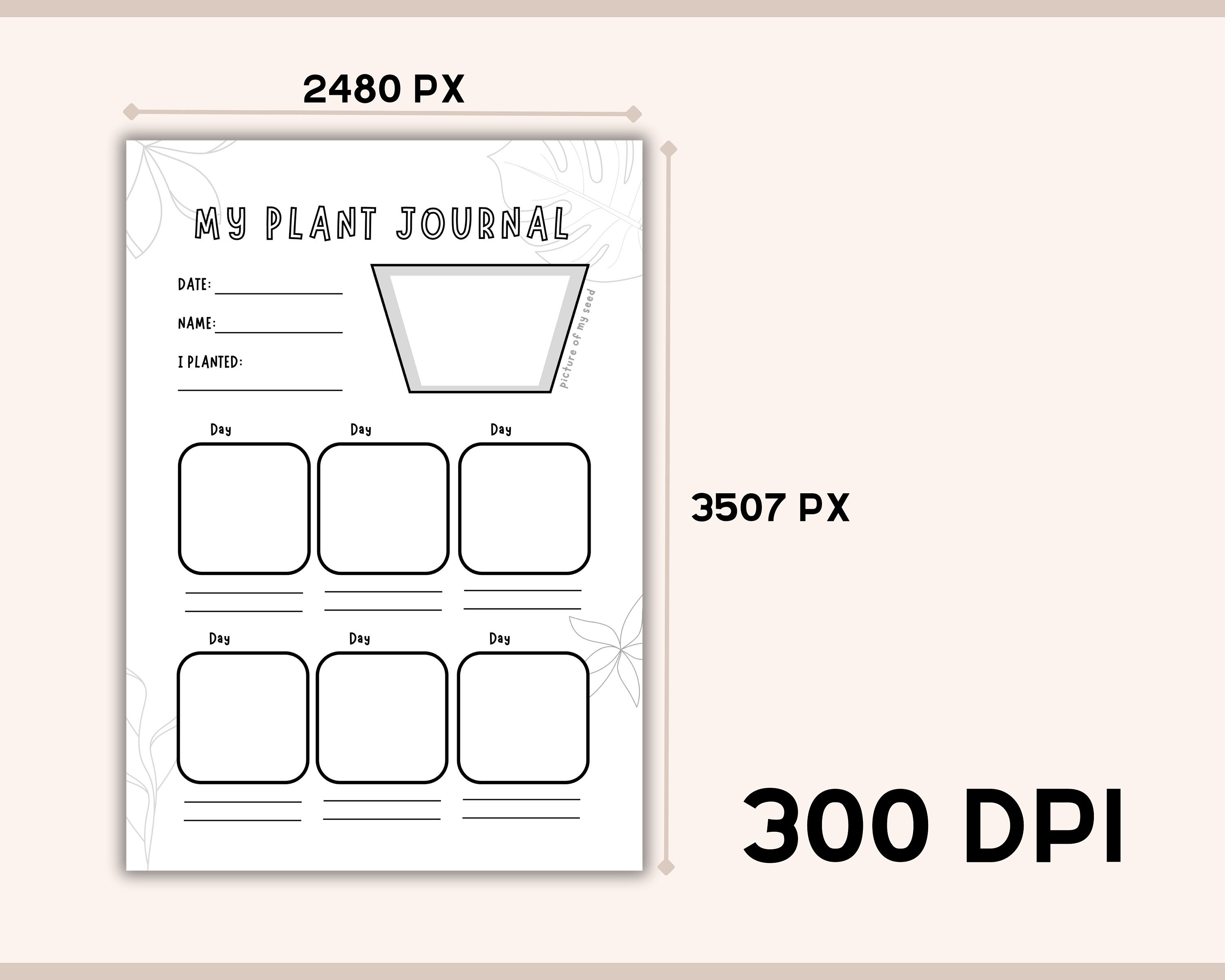 Kids Plant Journal Template Science Activity Plant Growing Journal Kid ...