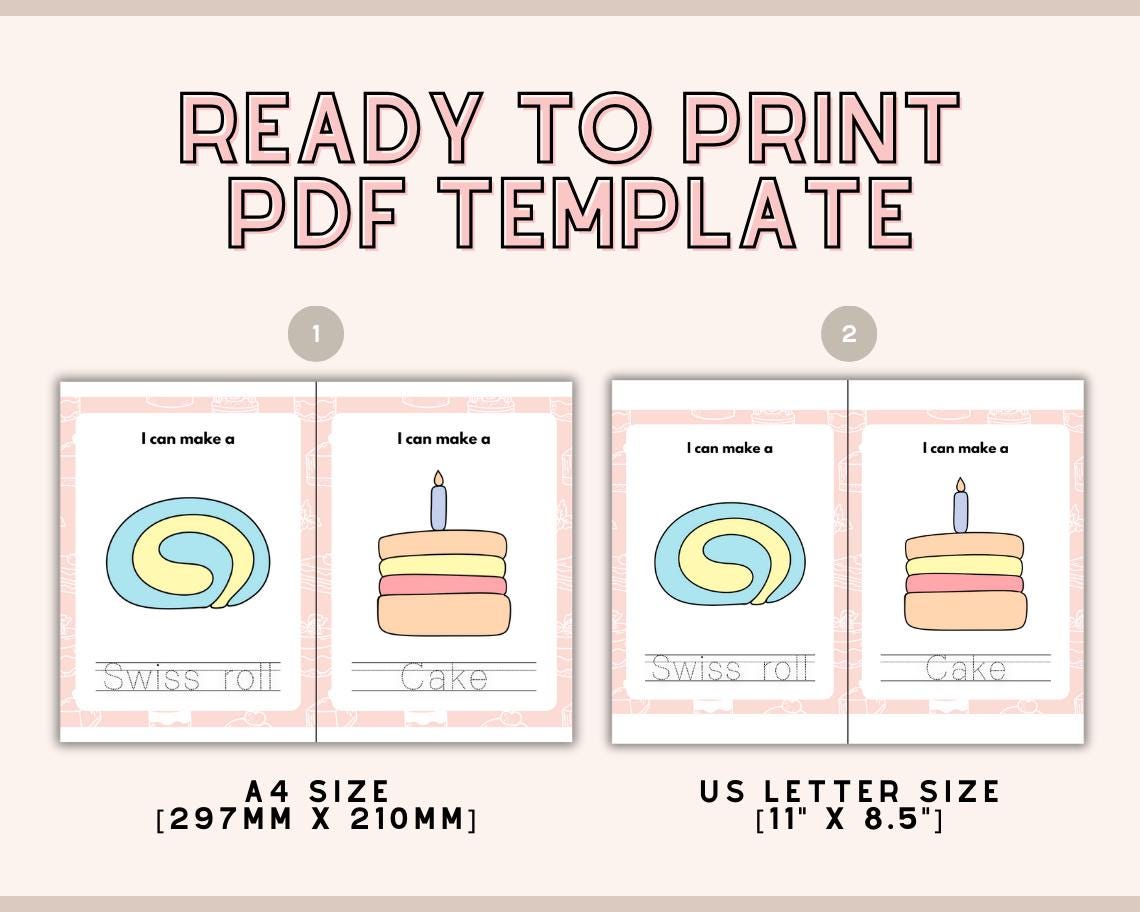 Dessert Play Dough Mats Montessori Printable Toddler Activity Fine ...