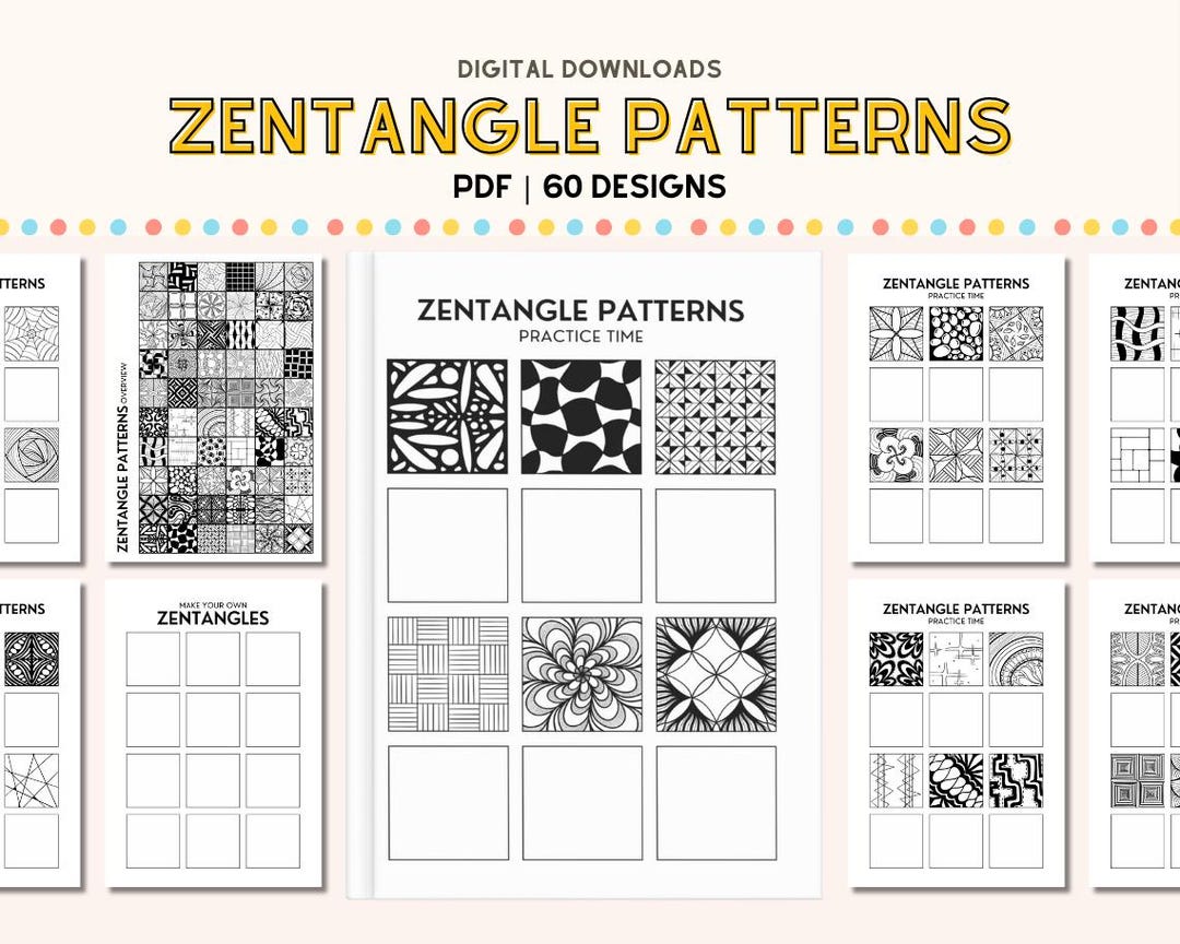 Zentangle Practice Sheet Art Class Activity Kids Art Classroom ...