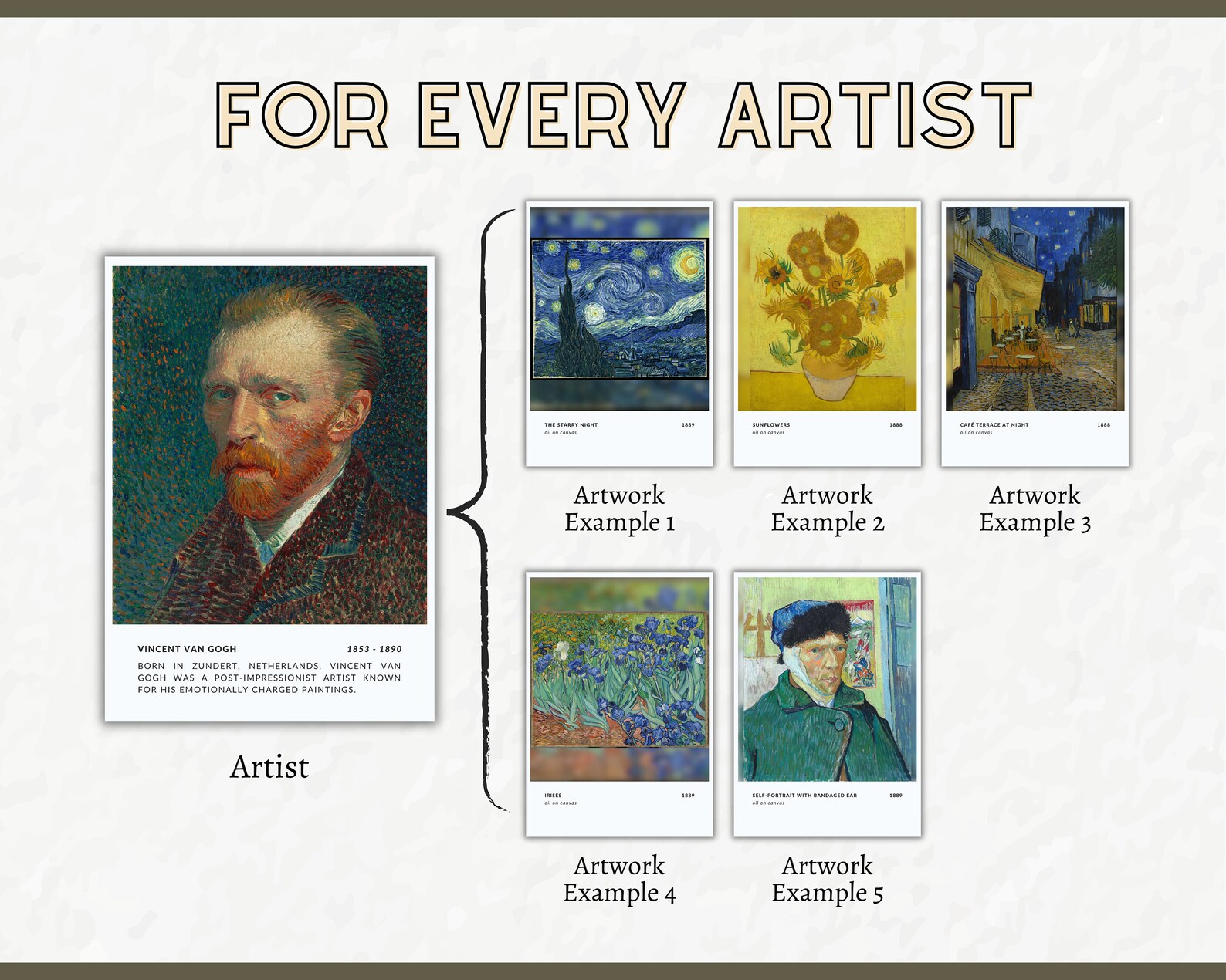 Famous Artists Card Set Classroom Visuals Printable Art Teacher ...