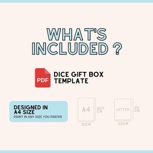 DIY Dice Printable Gift Box Template Kids Coloring Box Template Party ...