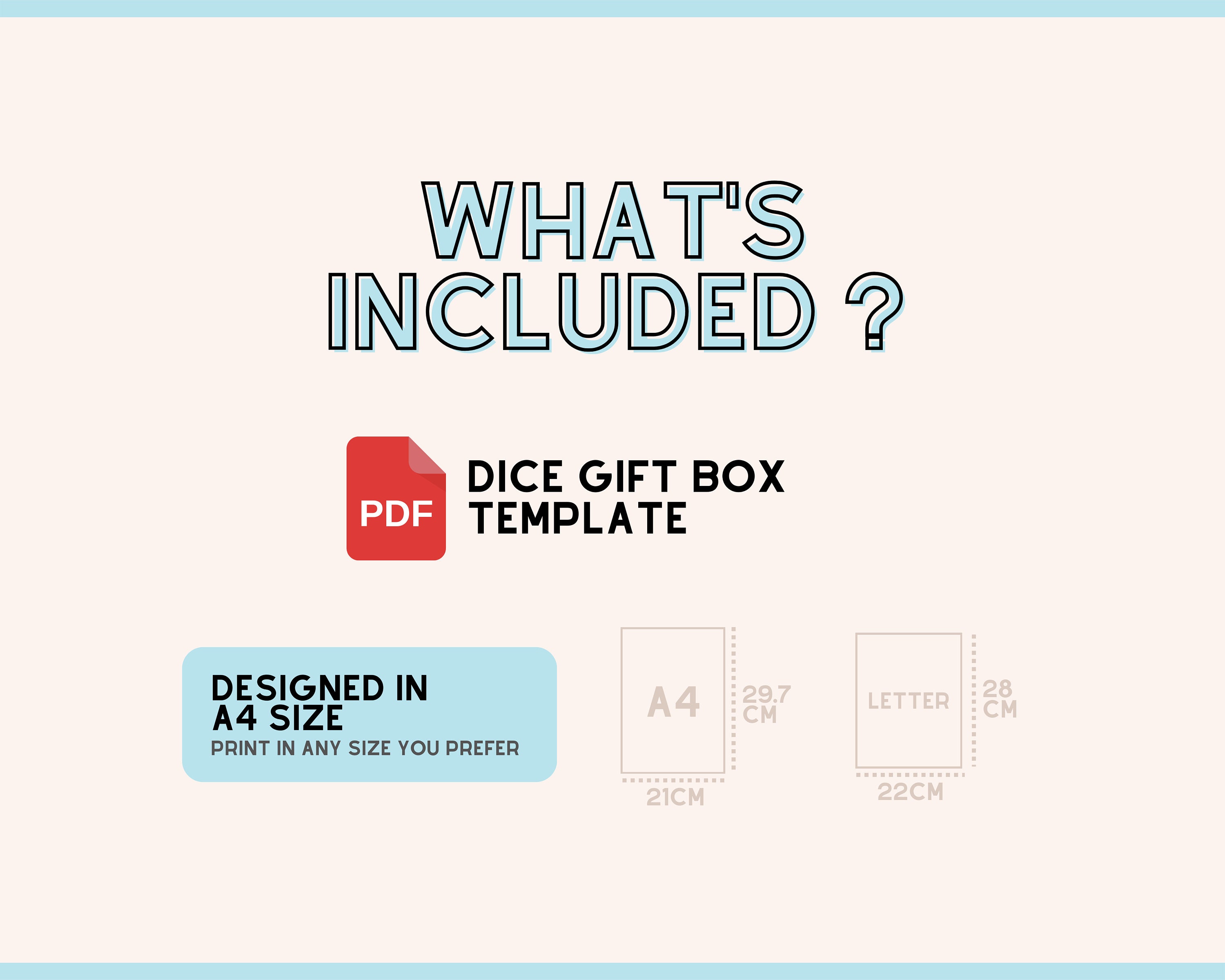 DIY Dice Printable Gift Box Template Kids Coloring Box Template Party ...