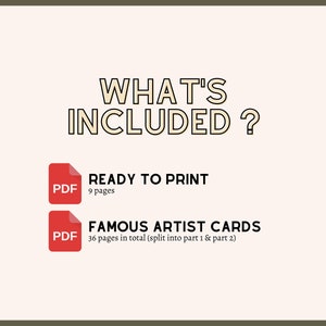 Famous Artists Card Set Classroom Visuals Printable Art Teacher ...