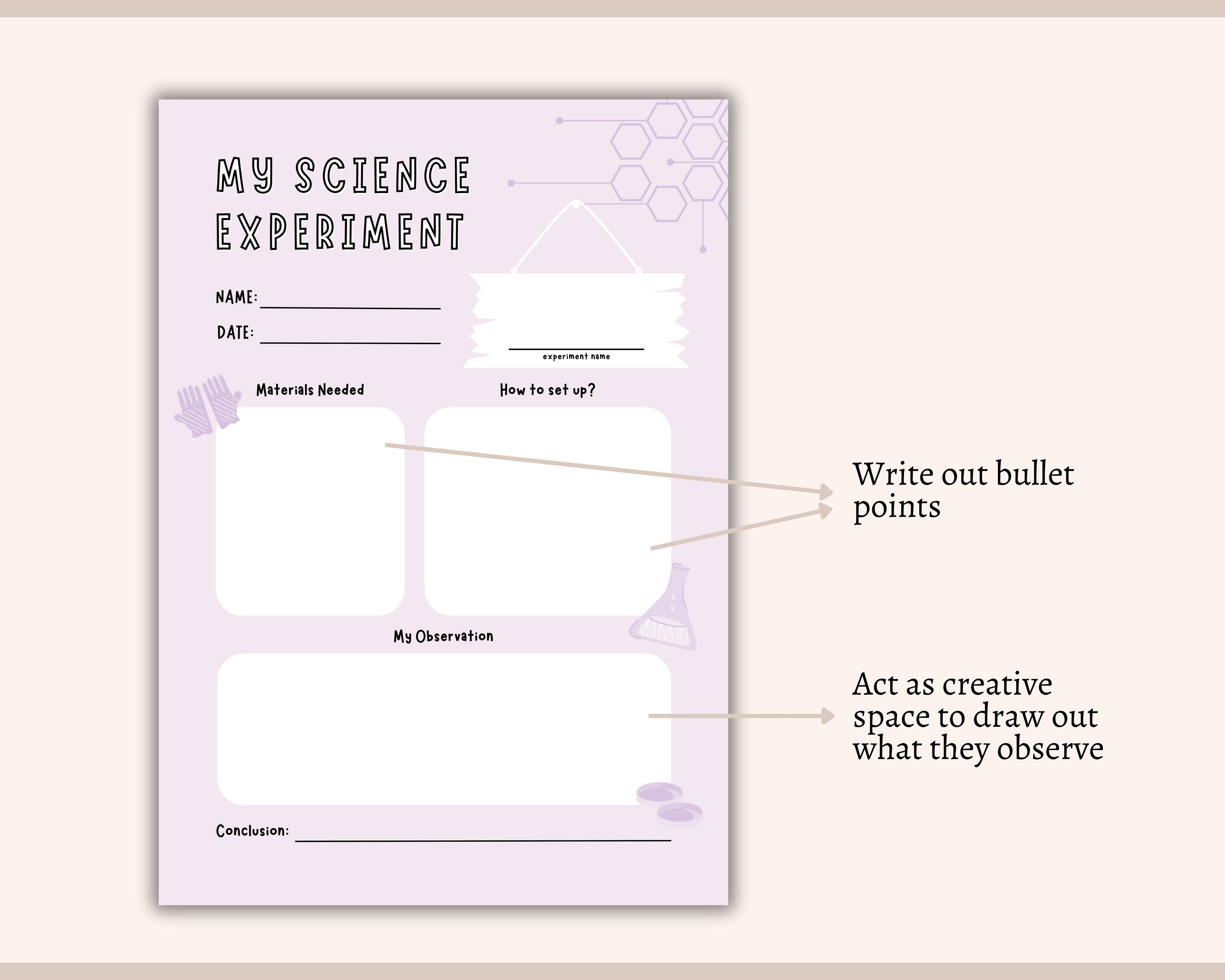 Science Experiment Worksheets Kids Science Journal Scientific Method ...
