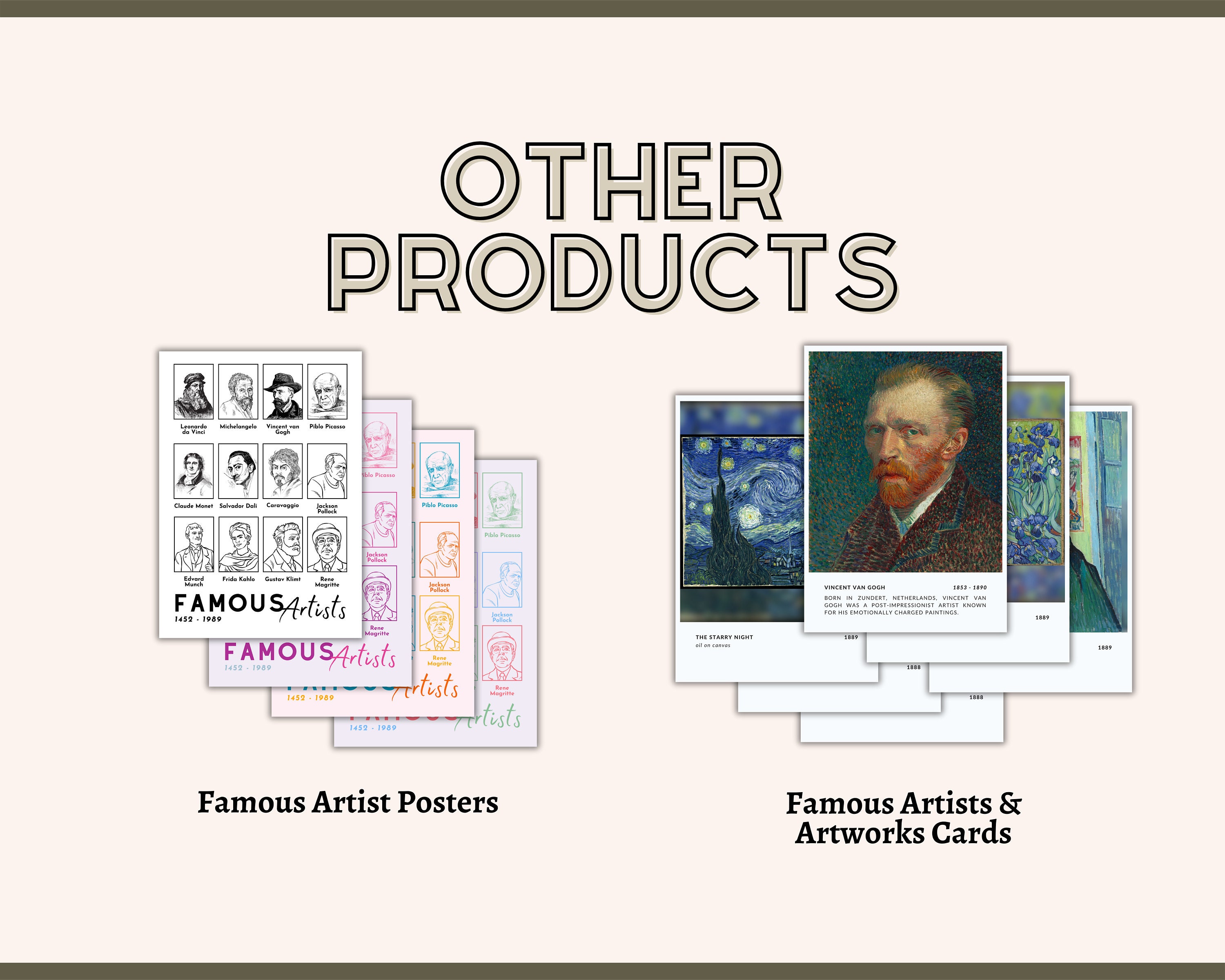 Art Classroom Posters Famous Artists Classroom Visuals Editorial ...