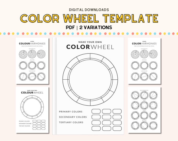 Color Theory Worksheets Printable, Color Wheel Painting Lesson Art ...